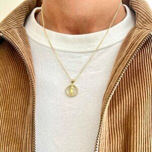 Accessories | Vintage Style Virgin Mary Gold Chain Stone Necklace ...